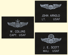 US AF NAME PLATE - LEATHER