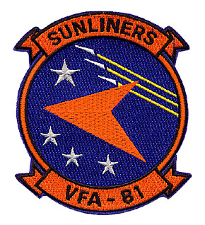 U.S.NAVY スコードロンパッチ/VFA-81 ”SUNLINERS”